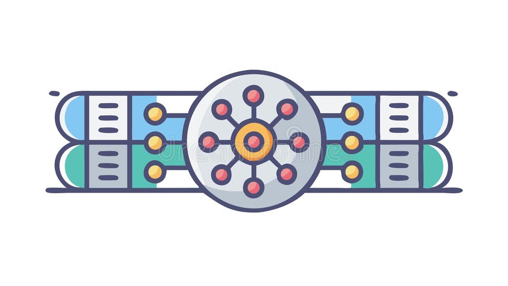 A Futuristic Tech Component with a Network Symbol. Advanced Hardware ...