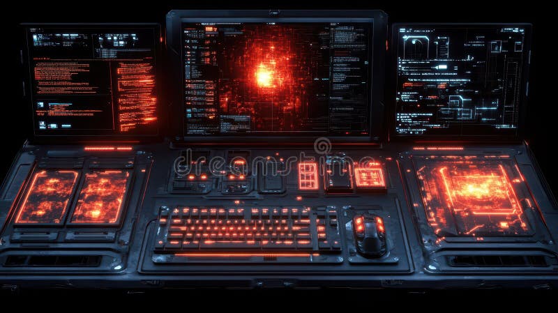 Futuristic Tech Console Interface Stock Photo - Image of modern ...