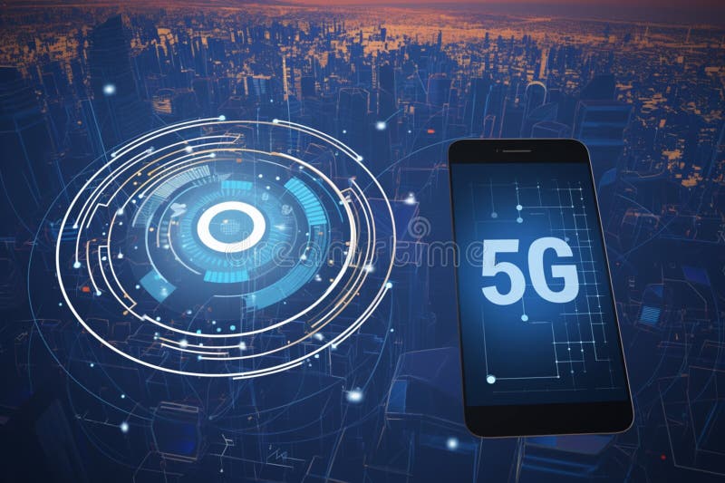 Futuristic Tech 3D Illustration of Future 5G Network Systems Stock ...