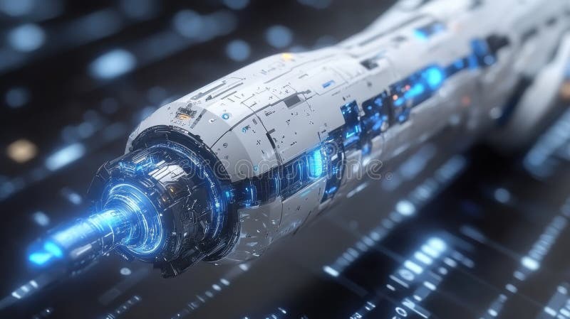 Futuristic Tech Engine stock illustration. Illustration of machine ...