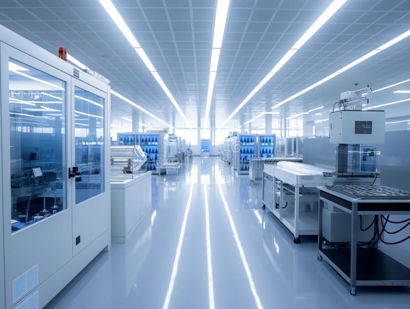 Futuristic Tech Factory: Precision and Innovation Stock Image - Image ...