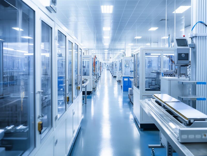 Futuristic Tech Factory: Precision and Innovation Stock Image - Image ...