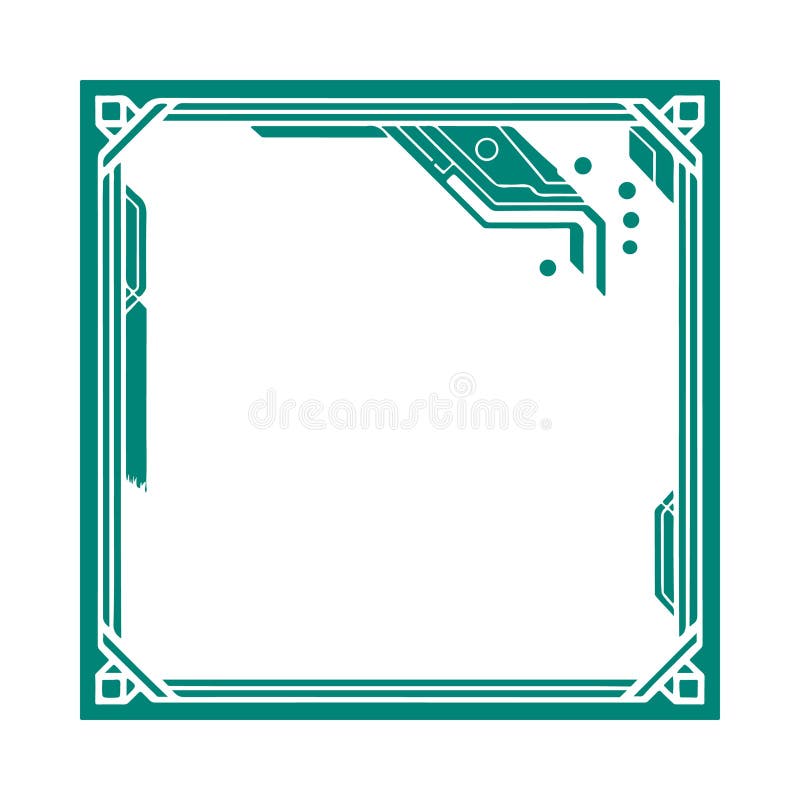 Futuristic Tech Frame with Geometric Layout and HUD Style Shapes Great ...