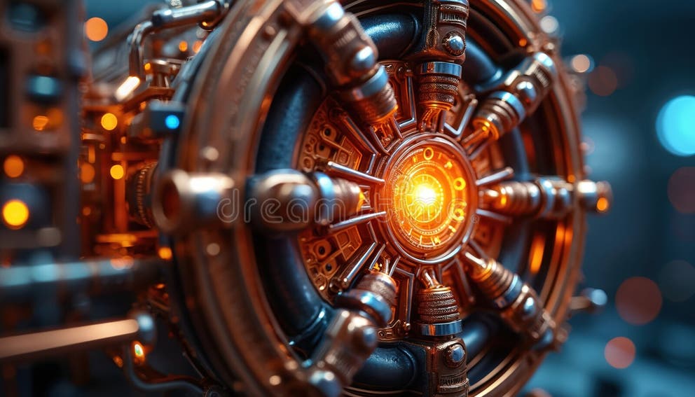 Futuristic Tech Illustration with Complex Design. Advanced Quantum ...