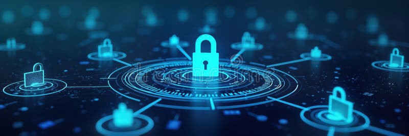 Futuristic Tech Illustration Shows Interconnected Security System ...