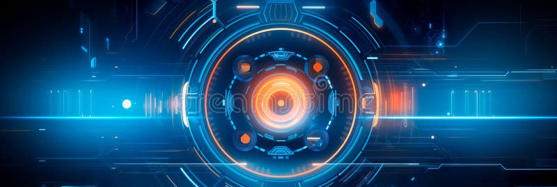 Futuristic Tech-inspired Interface in Modern Trendy Abstract Volumetric ...