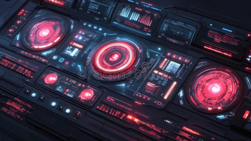 Futuristic Tech Interface Design Stock Image - Image of futuristic ...