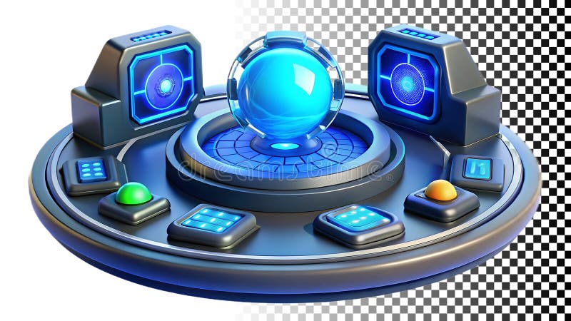 Futuristic Tech Platform Energy Central Hub and Advanced Technology ...