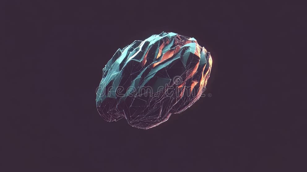 In a Futuristic Tech Setting, a 3D Rendered Image Captures Brain AI ...