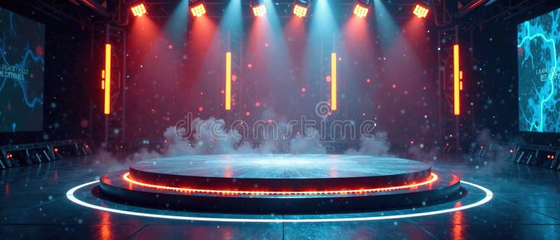 Futuristic Tech Showcase Stage a Stunning Digital Presentation Platform ...