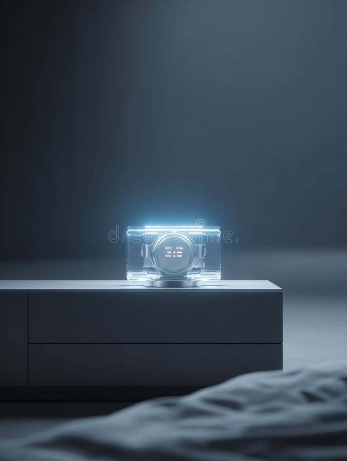 Futuristic Tech, Sleek Design. a Glowing Device Evokes Innovation Modernism Stock Illustration ...