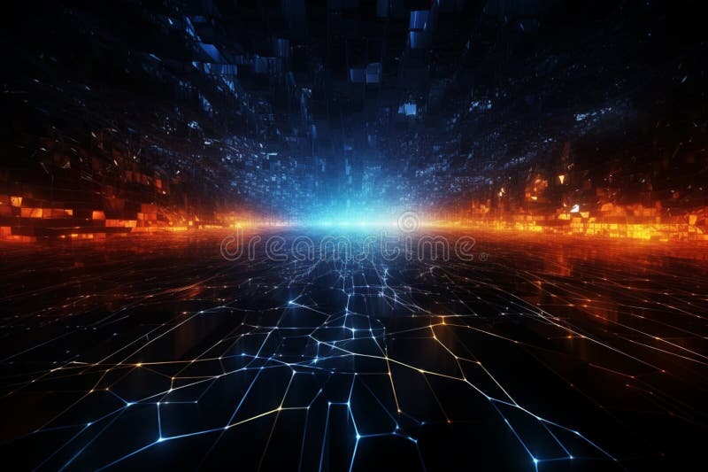 Futuristic Tech Vista Global Connections in a Transformed Data Flow ...