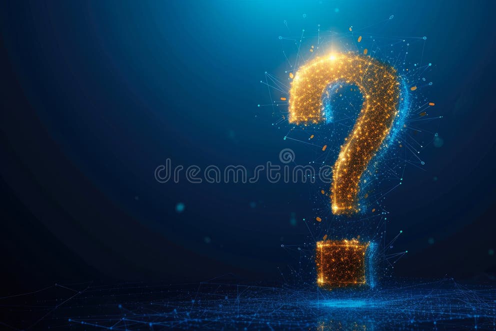 Futuristic Tech Warning: Low Poly Exclamation Mark. Stock Illustration ...