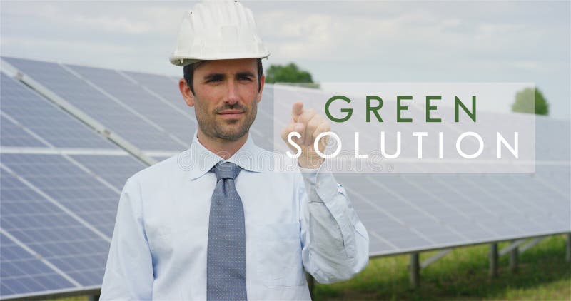 Engineer Expert in Solar Energy Photovoltaic Panels with Remote Control ...