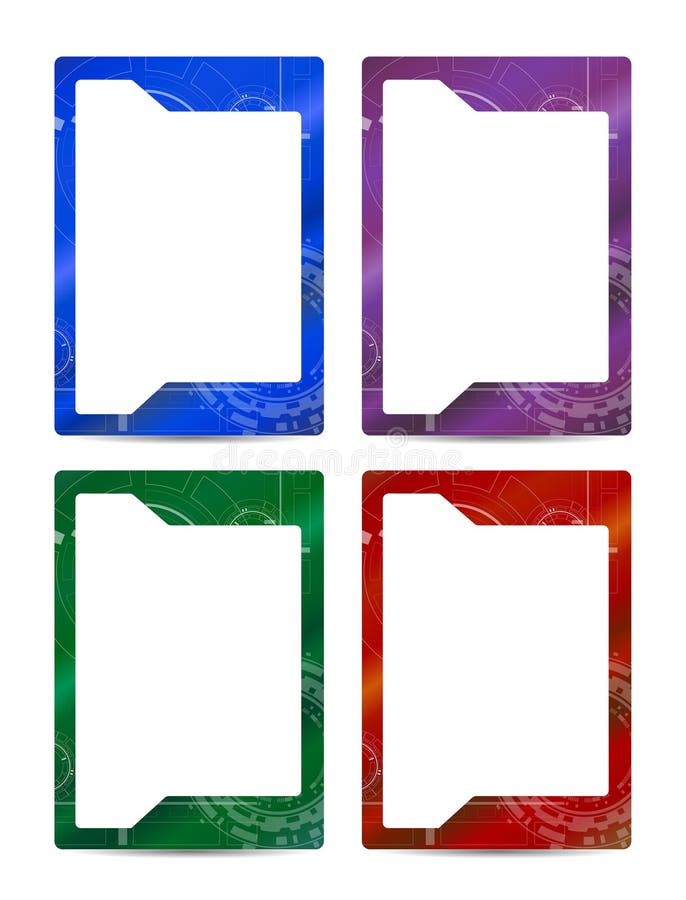 Futuristic Techno Abstract Background Card Frame Template Design Stock ...