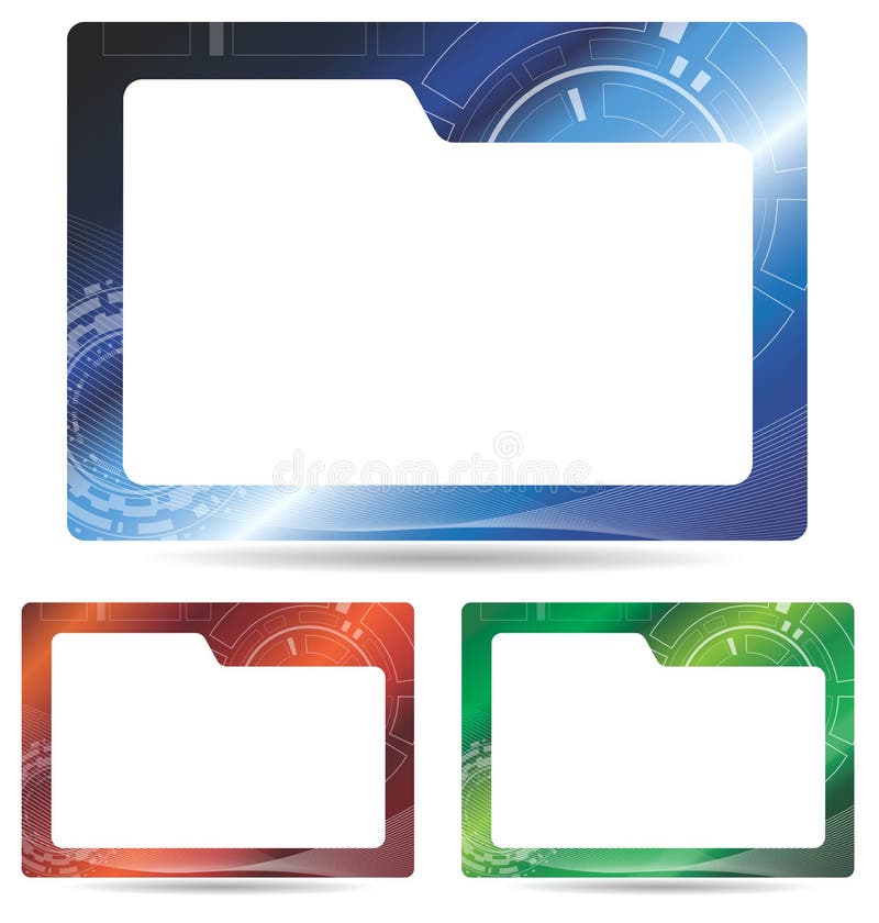 Futuristic Techno Card Frame Template Design Stock Vector ...