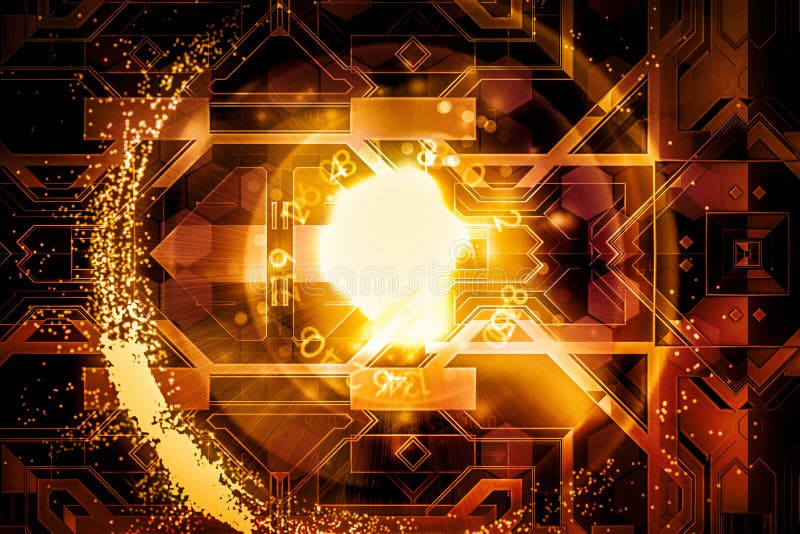 Futuristic Techno Design of Big Data Background Wallpaper, Illustration ...