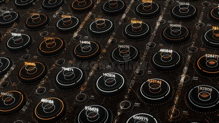 Futuristic Technological Abstract Motion Background, Seamless Loop. Animation Stock Illustration ...