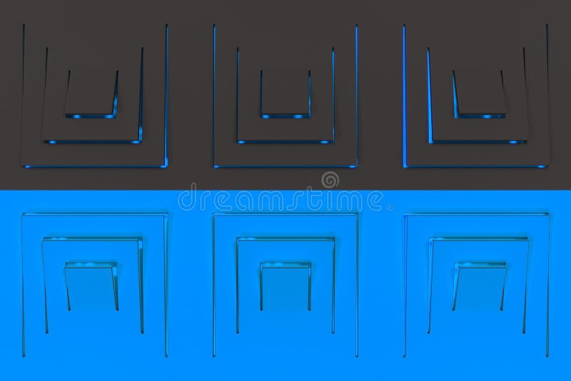 Futuristic Technological Background Made from Extruded Rectangular ...