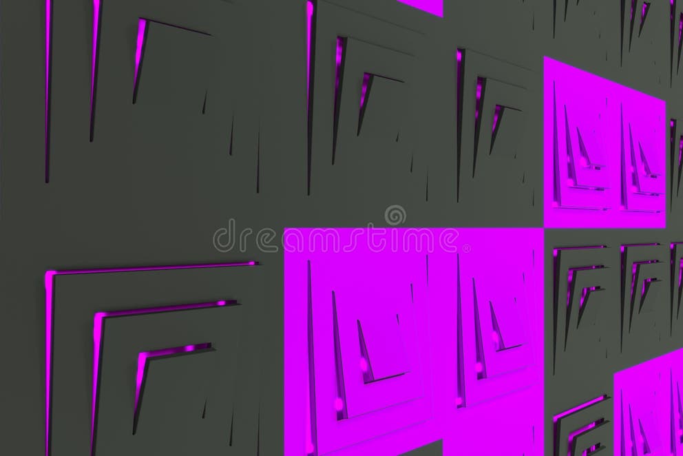 Futuristic Technological Background Made from Extruded Rectangular ...