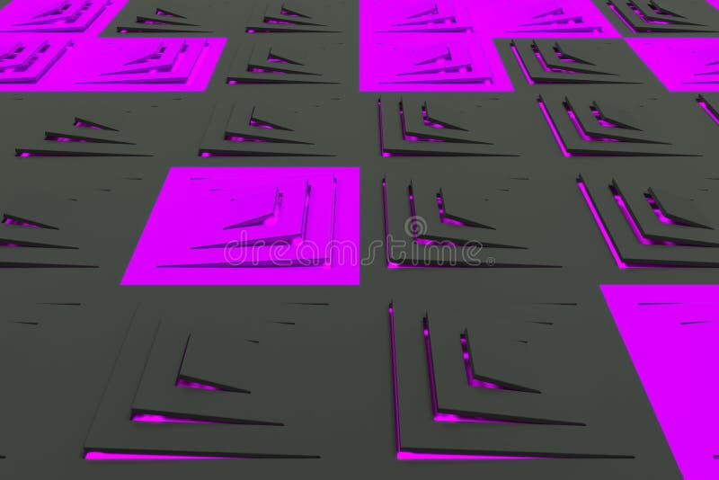 Futuristic Technological Background Made From Extruded Rectangular ...