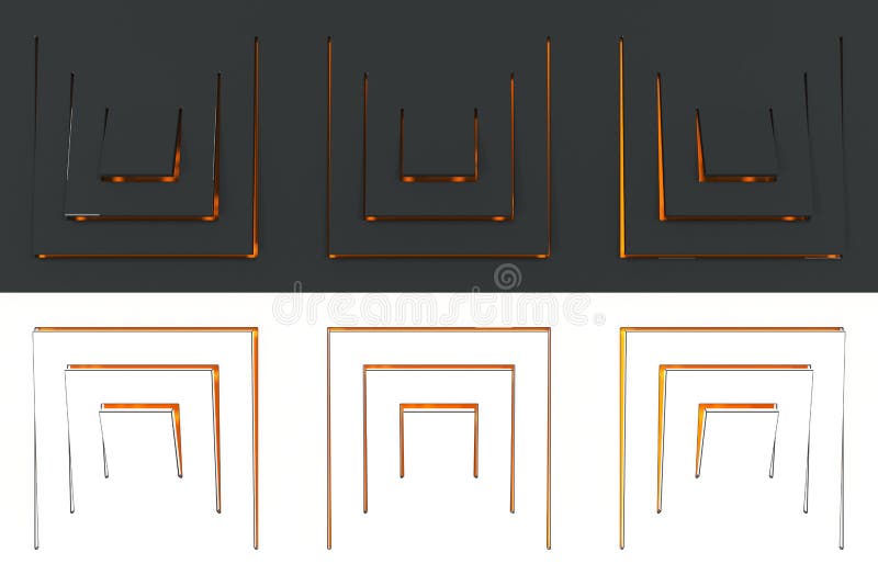 Futuristic Technological Background Made from Extruded Rectangular ...