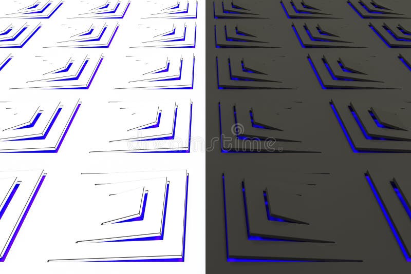 Futuristic Technological Background Made from Extruded Rectangular ...