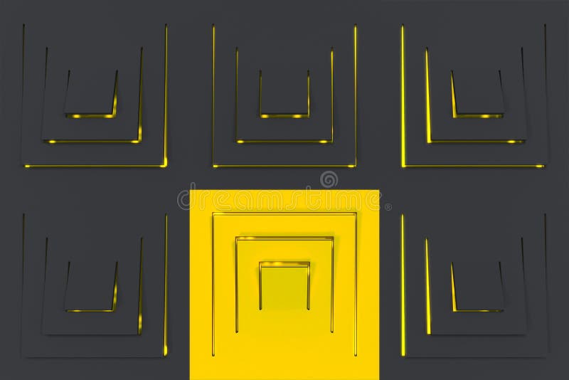 Futuristic Technological Background Made from Extruded Rectangular ...