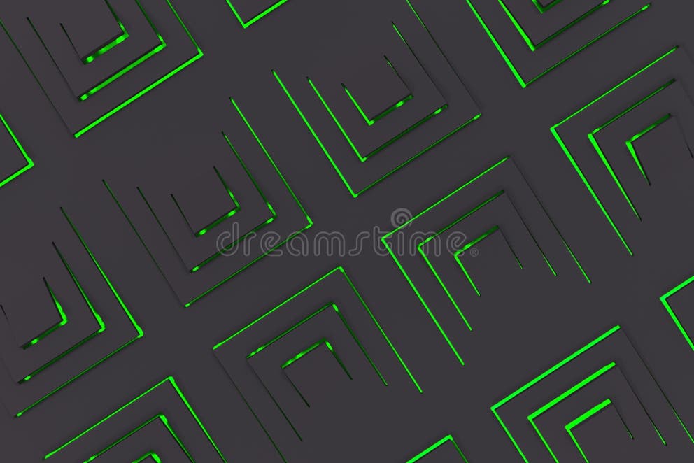 Futuristic Technological Background Made from Extruded Rectangular ...
