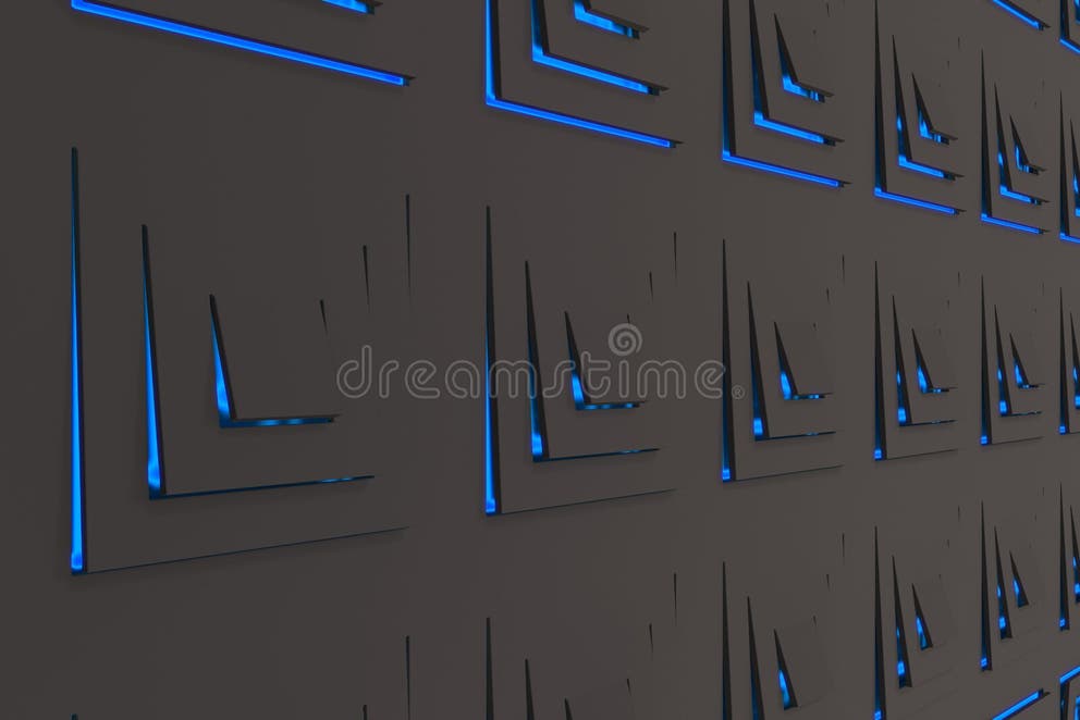 Futuristic Technological Background Made from Extruded Rectangular ...
