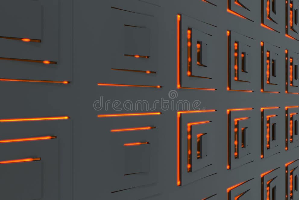 Futuristic Technological Background Made from Extruded Rectangular ...