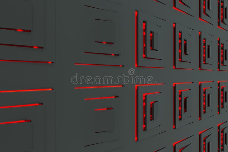 Futuristic Technological Background Made from Extruded Rectangular ...