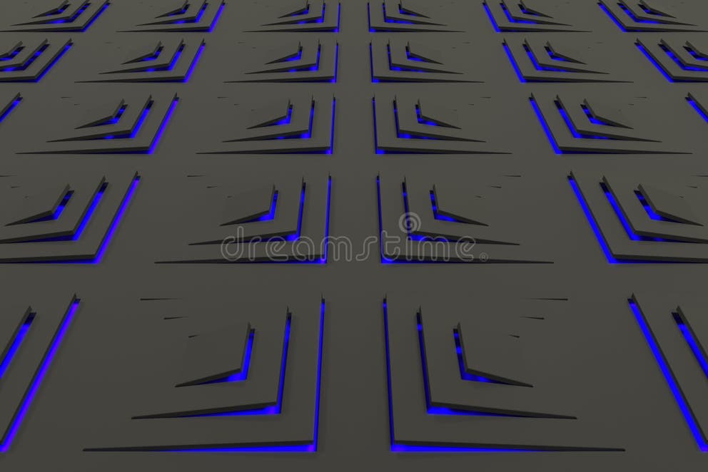 Futuristic Technological Background Made from Extruded Rectangular ...