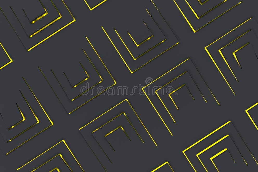 Futuristic Technological Background Made from Extruded Rectangular ...