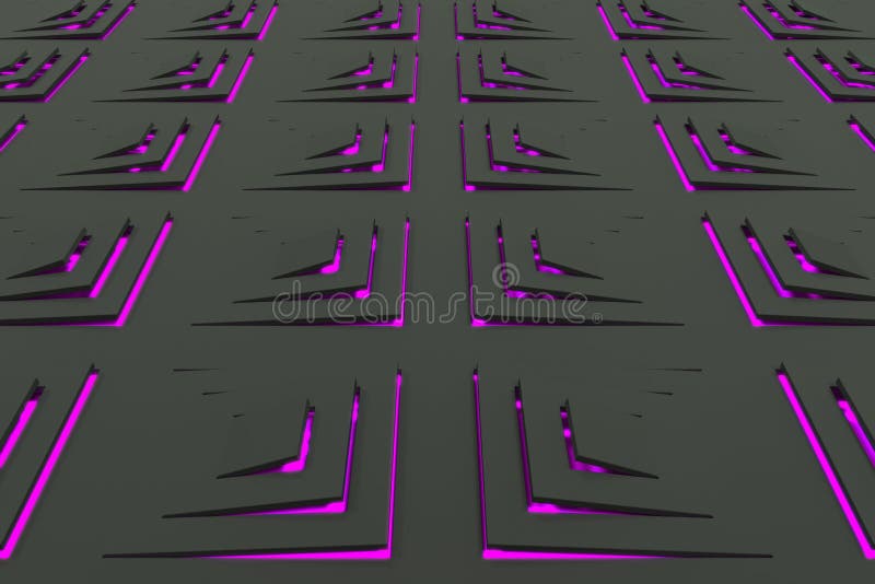 Futuristic Technological Background Made from Extruded Rectangular ...