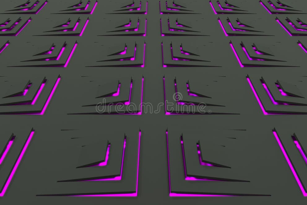 Futuristic Technological Background Made from Extruded Rectangular ...