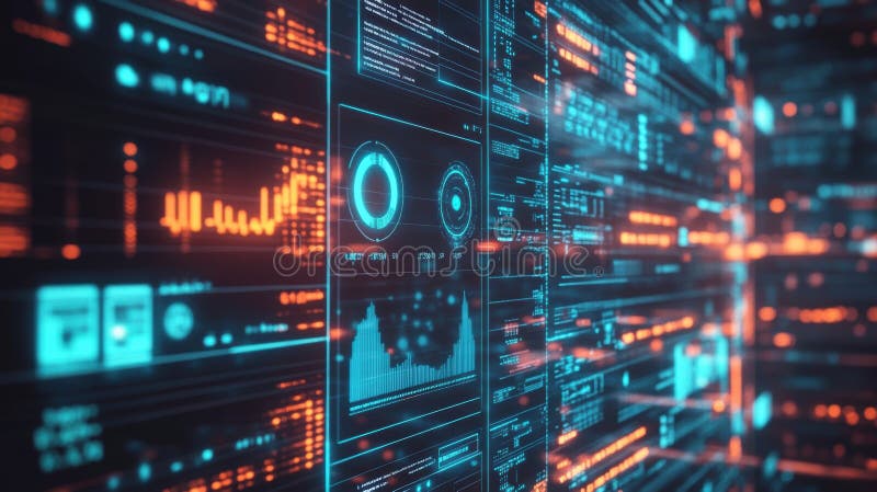 Innovative Digital Data Processing System Showing Charts and Graphs ...
