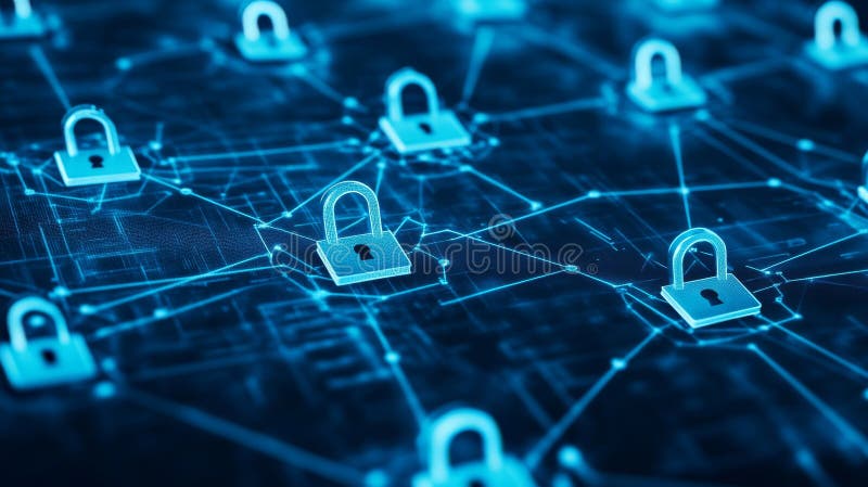 A Futuristic Technological Scene Showcasing a Digital Data Network ...