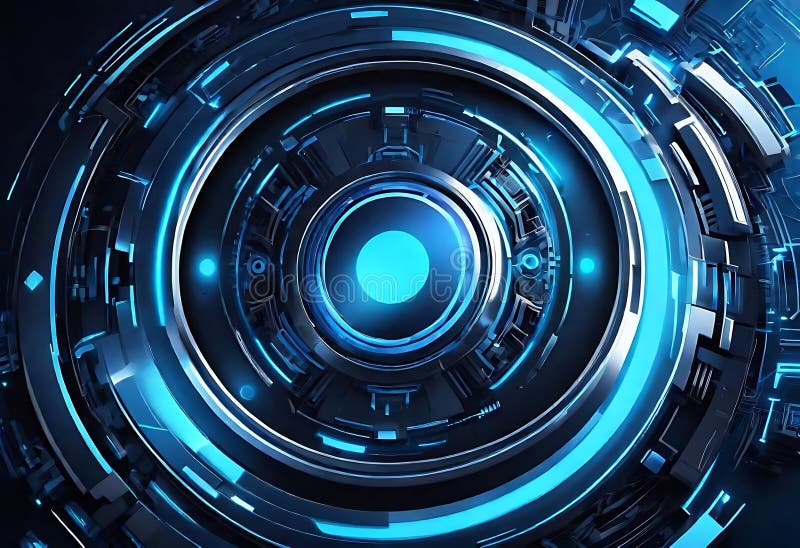 Futuristic Technology Abstract Background with High-End Mechanical ...