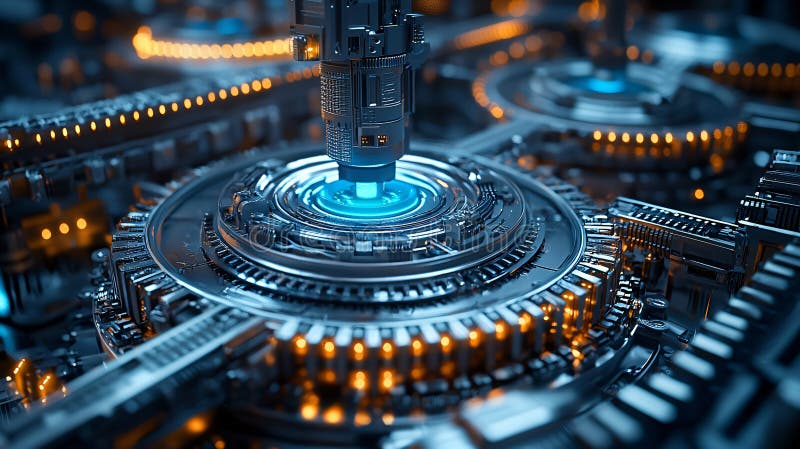 Futuristic Technology Abstract Machine Closeup Industrial Design Sci Fi ...