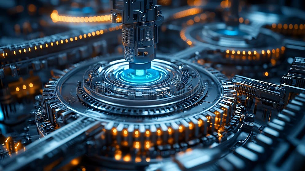Futuristic Technology Abstract Machine Closeup Industrial Design Sci Fi ...