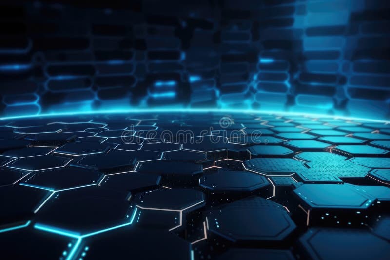 Futuristic Technology Background with Blue Squares and Glowing Lights ... Futuristic Technology Background with Blue Squares and Glowing Lights ...