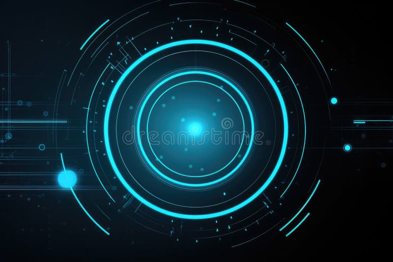 Futuristic Technology Background, Circle Geometric. Generative AI Stock ...