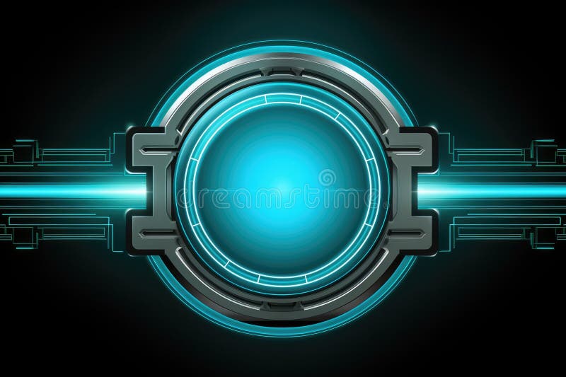 Futuristic Technology Background, Circle Geometric. Generative AI Stock ...