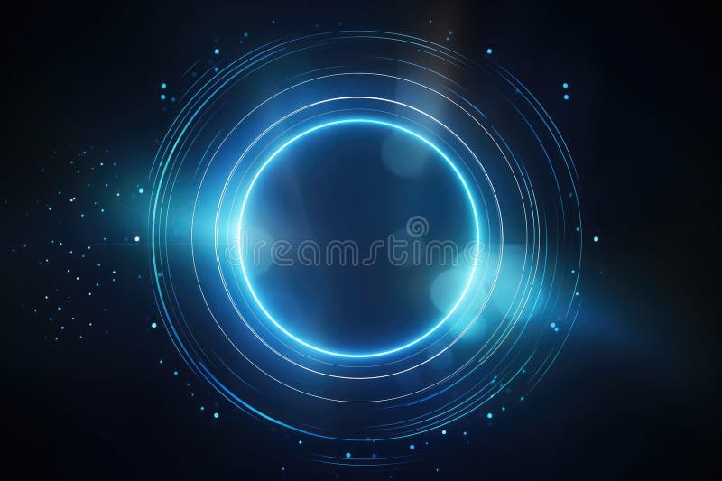 Futuristic Technology Background, Circle Geometric. Generative AI Stock ...