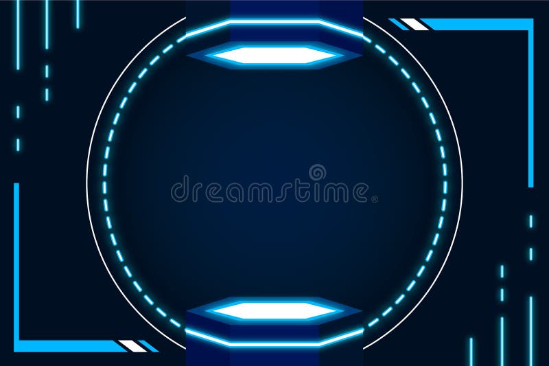 Futuristic Technology Background with Glowing Circular Frame and ...