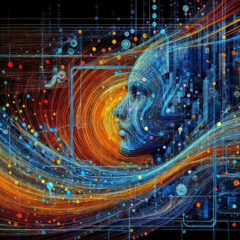 Futuristic Technology Background. Hi-tech Circuit Board Illustration ...