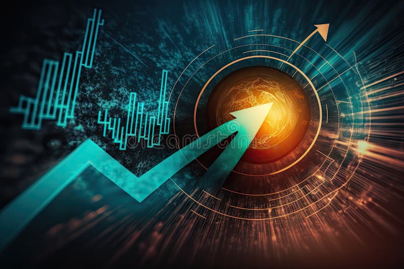 Futuristic Technology Background Image with High Tech Graphs and Charts ...
