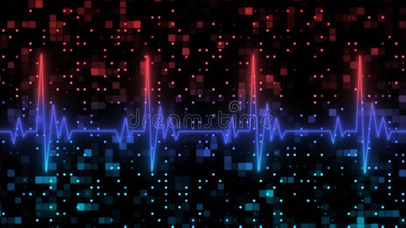 Futuristic Technology Background - Multicolour Frequency Lines and ...