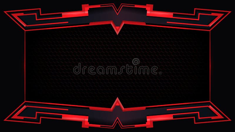 Futuristic Technology Background with Red Frame Stock Vector ...